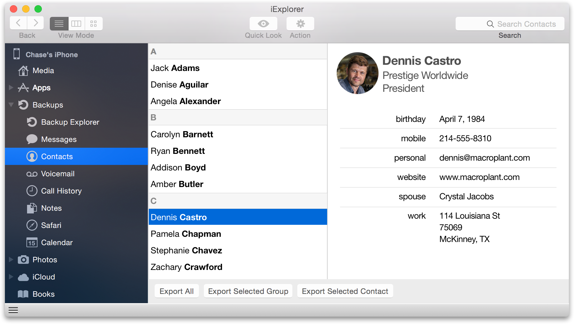 Export iPhone Text Messages, Contacts & Voicemail | iExplorer · iExplorer