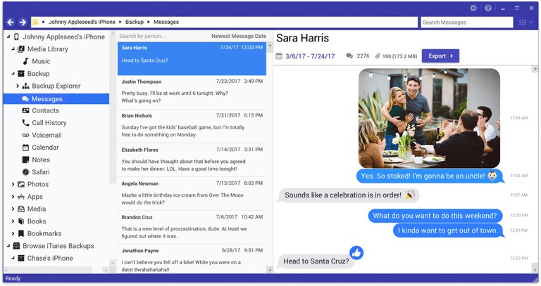Save iPhone Text Messages on your Mac or PC Computer · iExplorer